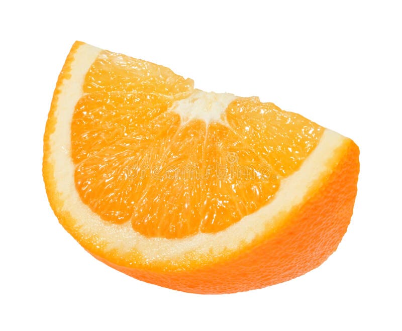 Orange Slice Isolated on White without Shadow Stock Image - Image of ...