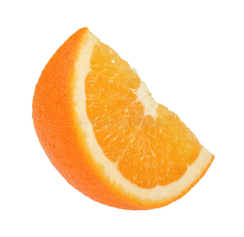 Orange Slice Isolated on White without Shadow Stock Image - Image of ...