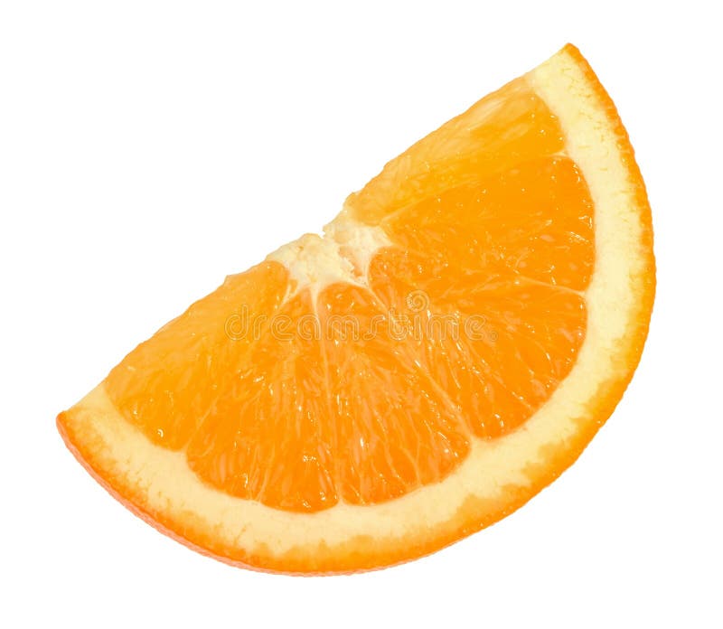 Orange Slice Isolated on White without Shadow Stock Image - Image of ...