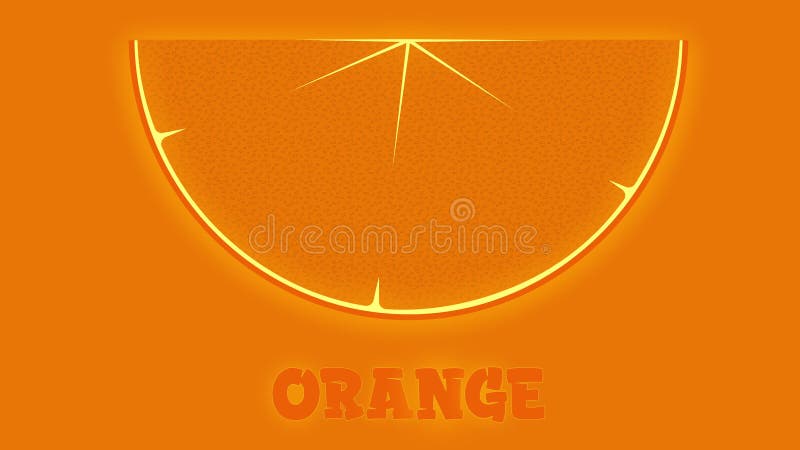 Orange Slice Animated Logo on an Orange Background with the Inscription ...