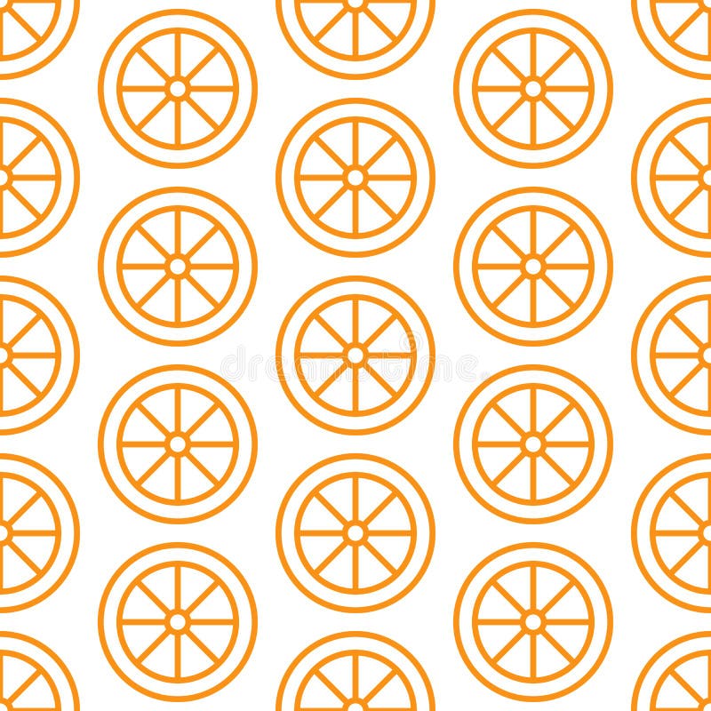 Orange Slice Seamless Pattern, Vector Background. Repeated Stock Vector ...