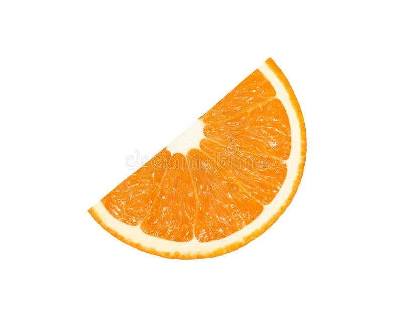 Orange Slice Sector Isolated on a White Background Stock Photo - Image ...