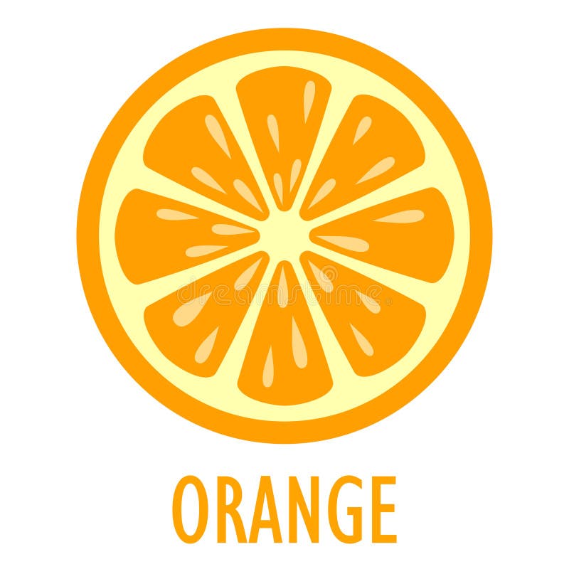 Orange slice vector icon stock vector. Illustration of vector - 309223621