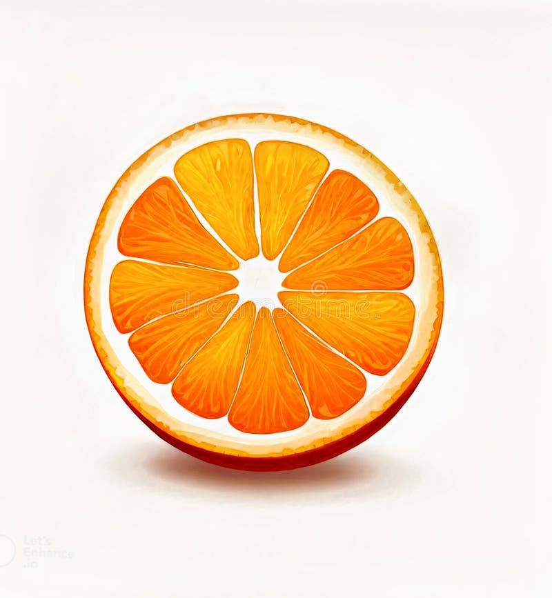 Orange Slice Vibrant Vector Illustration Stock Illustration ...