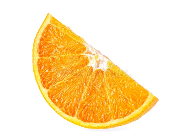 Orange Slice on a White Background Stock Photo - Image of cutout ...