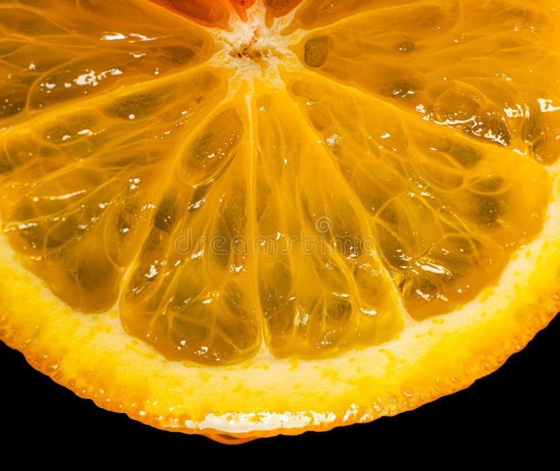 An Orange, Sliced and Dripping with Juice, Indicates Juiciness. Orange ...