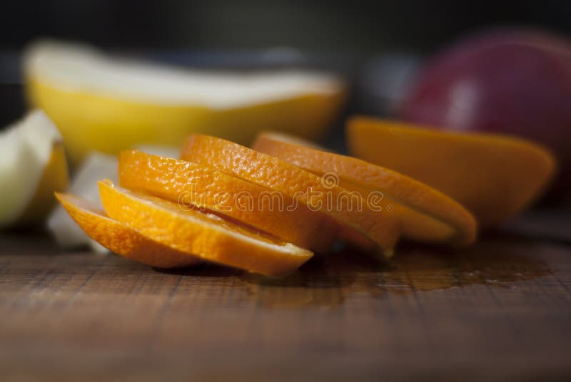 Orange sliced into rings stock image. Image of muskmelon - 25893393