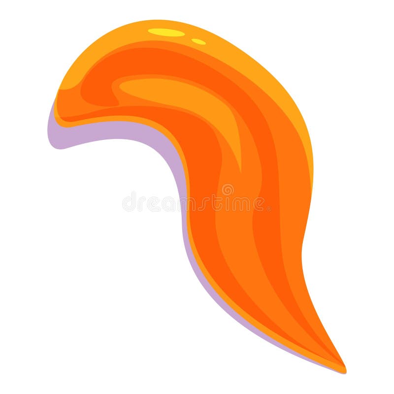 Orange Slime Dripping Down Creating Abstract Shape with Shadow Stock ...