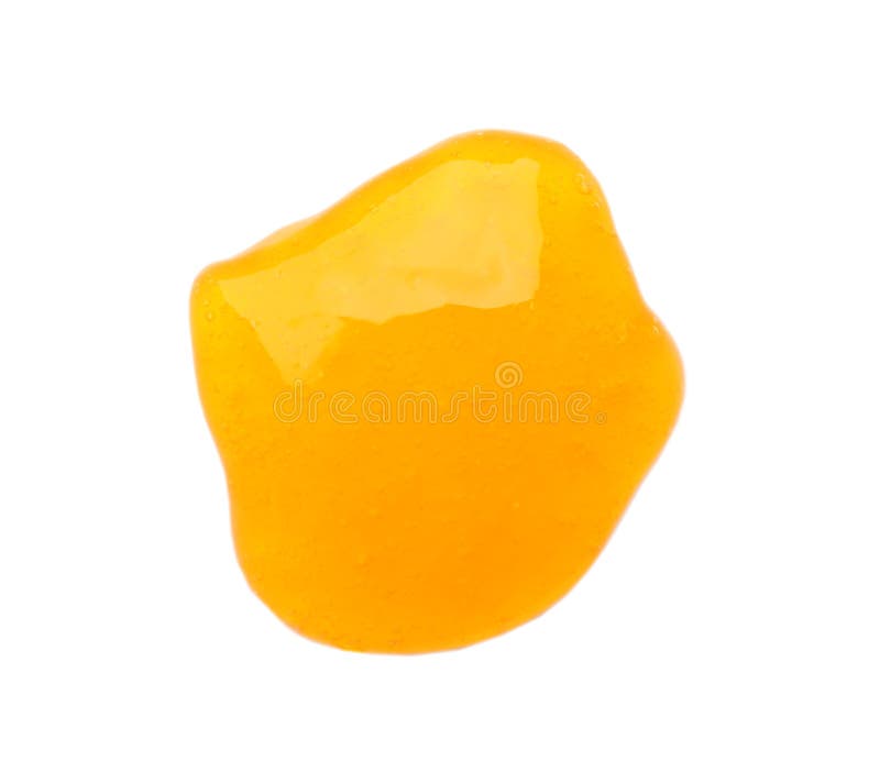 Orange Slime Isolated on White, Top View. Antistress Toy Stock Image ...