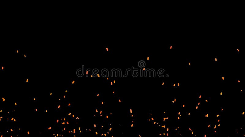 Orange Small Fire Ash Rise Up on Alpha Background Stock Footage - Video ...