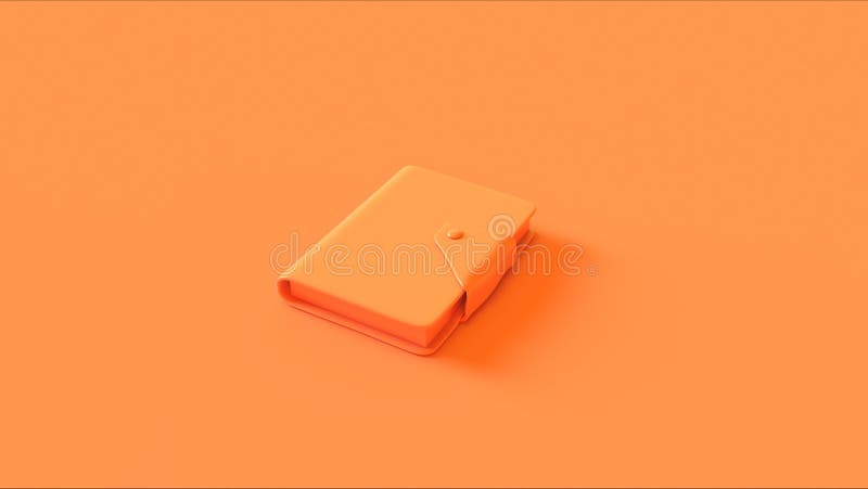 Orange Small Notebook with Clasp Closed Stock Illustration ...
