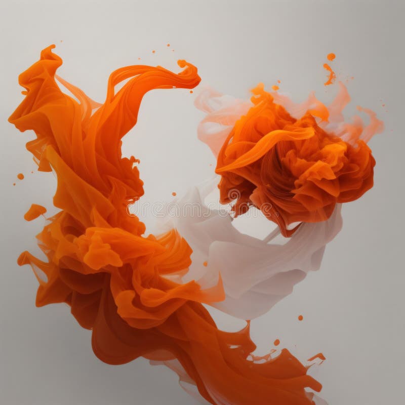 Orange Smoke. Background Image Stock Illustration - Illustration of ...