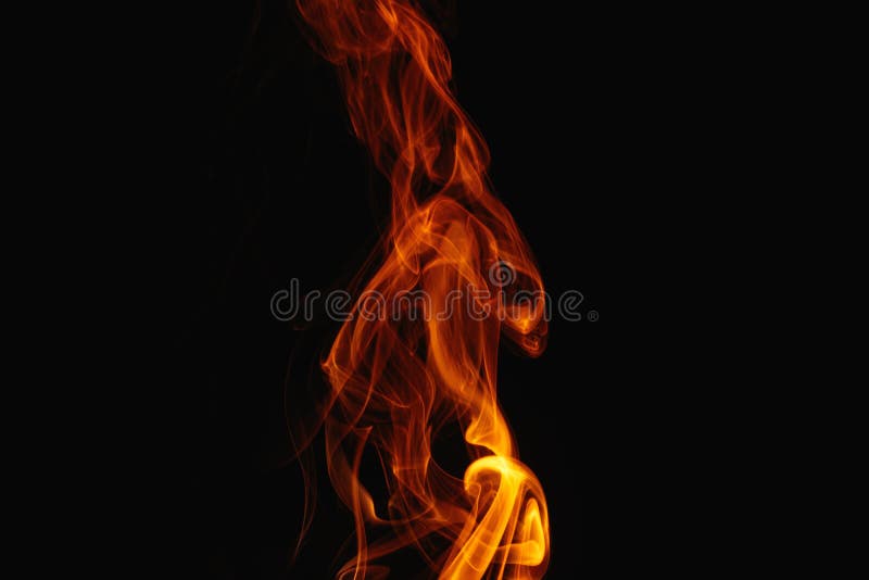 Orange Smoke on a Black Background. Colored Smoke Stock Photo - Image ...