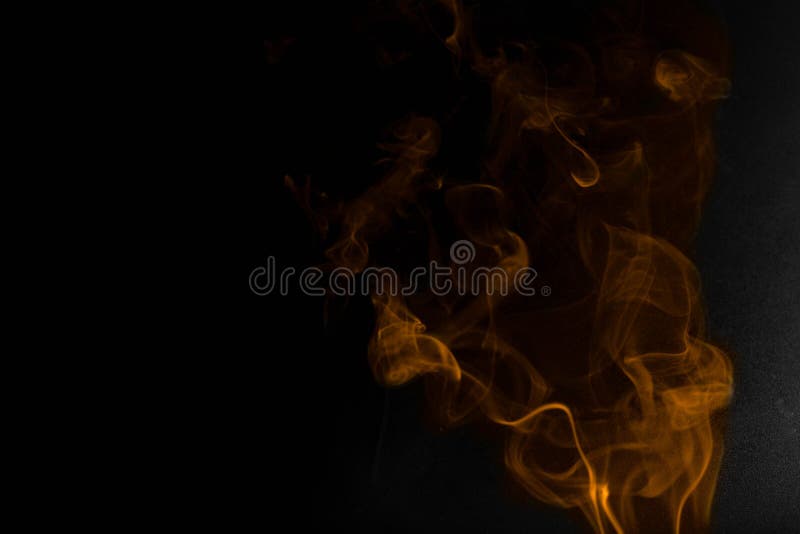Orange Smoke on a Black Background Stock Image - Image of colours ...