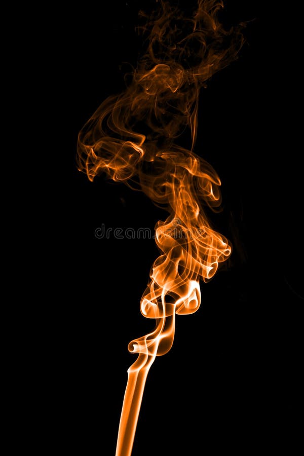 Orange Smoke on a Black Background. Stock Image - Image of fume, fire ...