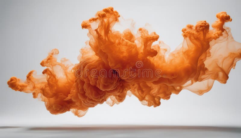 Orange Smoke or Mist in the Air Stock Illustration - Illustration of ...