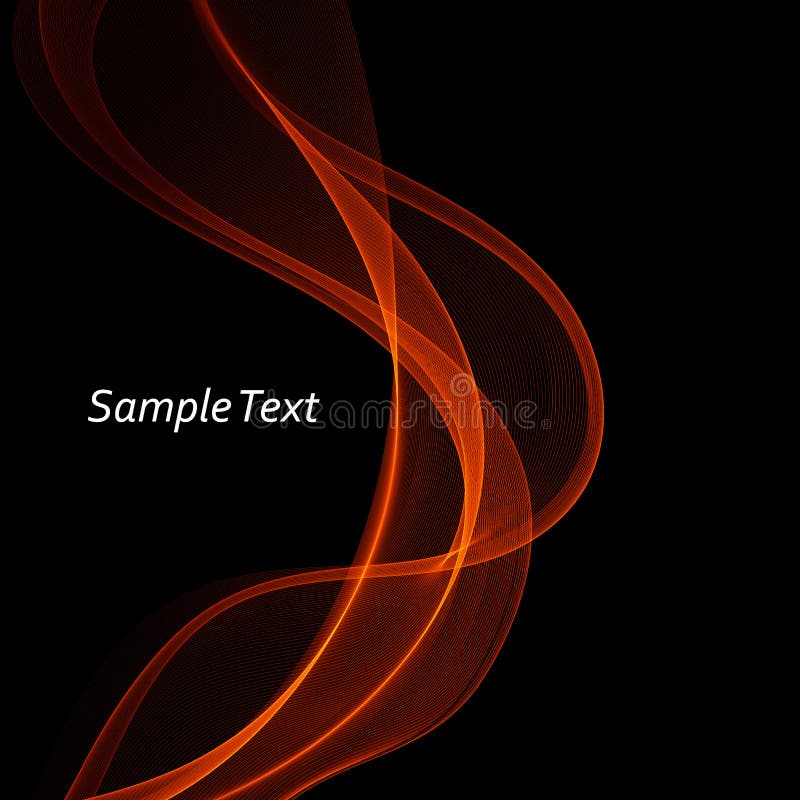 Orange Smooth Wave Stream Line Abstract Header Layout. Vector ...