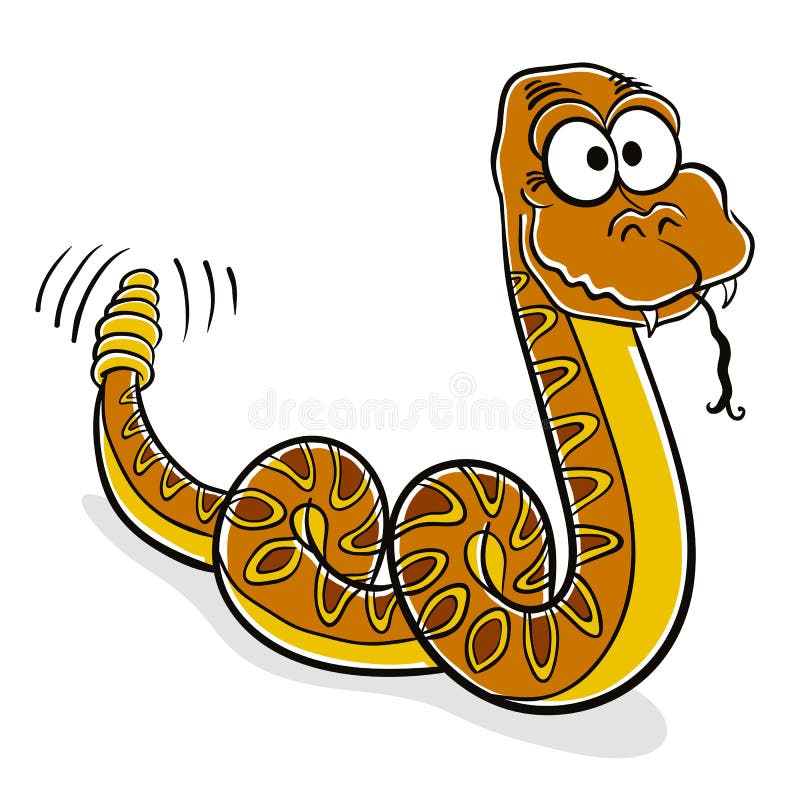 Orange snake cartoon. stock vector. Illustration of looking - 47867879