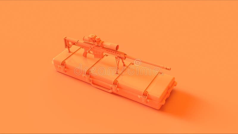 Orange Sniper Rifle stock illustration. Illustration of color - 147534700