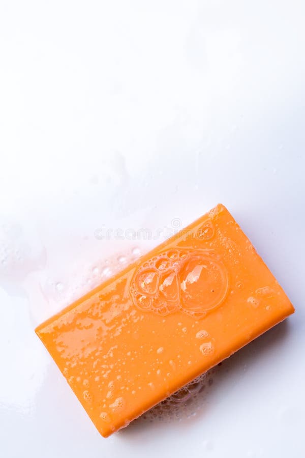 Orange soap stock photo. Image of orange, bathroom, rinse - 110954038