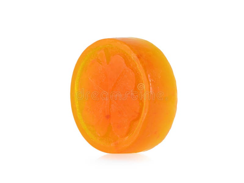 Orange Soap on White Background. Stock Photo - Image of wash, foam ...