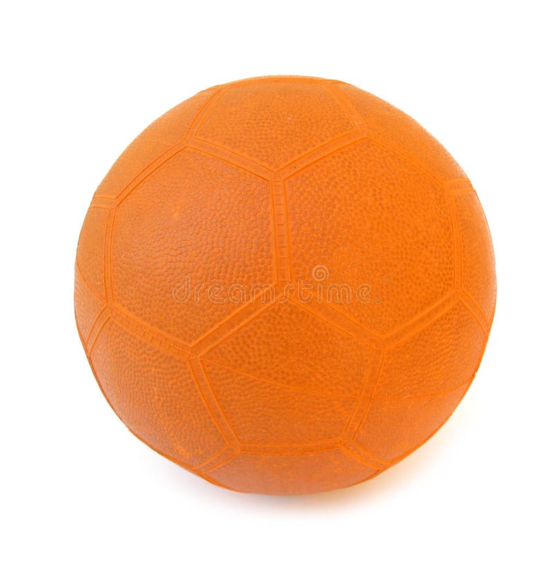 Orange Soccer/football Ball Stock Image - Image of white, football ...