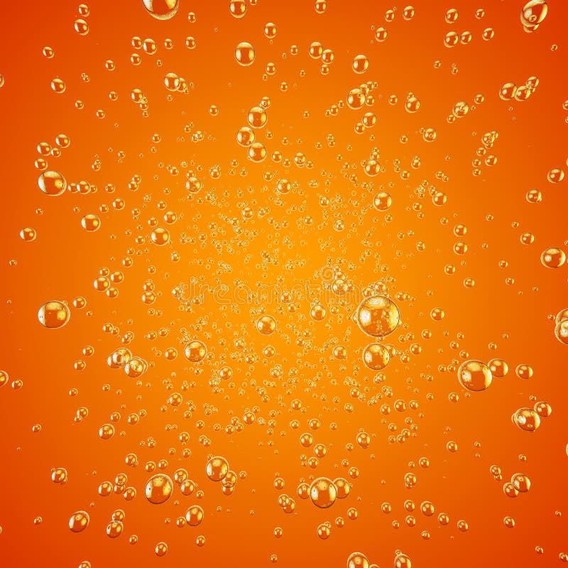 Orange Soda Bubbles Background Stock Illustration - Illustration of ...