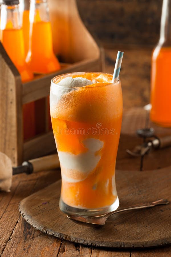 Orange Soda Creamsicle Ice Cream Float Stock Image - Image of shake ...