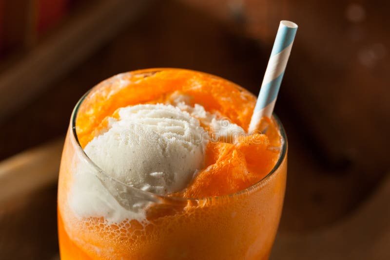 Orange Soda Creamsicle Ice Cream Float Stock Photo - Image of ...