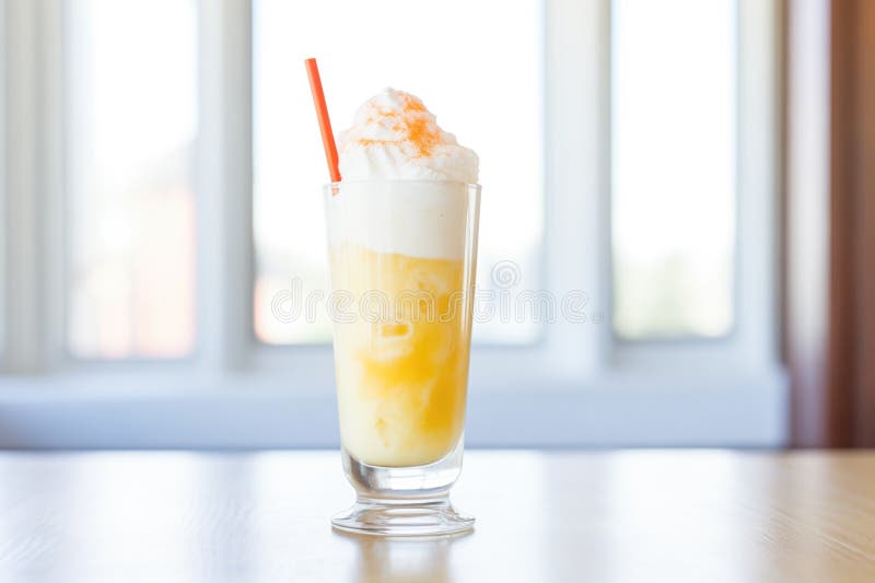 Orange Soda Float with Vanilla Ice Cream Stock Photo - Image of float ...
