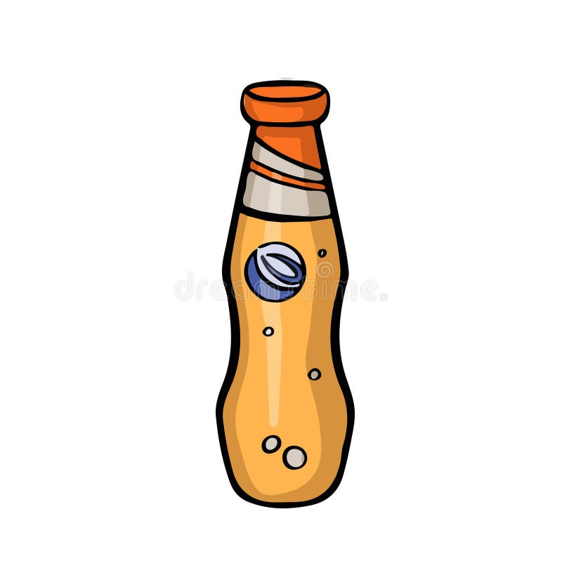Orange Soda Refreshing Drink Vector Illustration Stock Vector ...