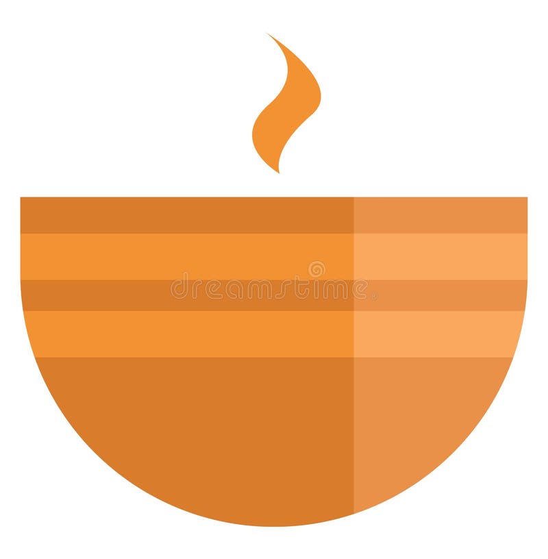 Orange soup, icon stock vector. Illustration of delicious - 261073134
