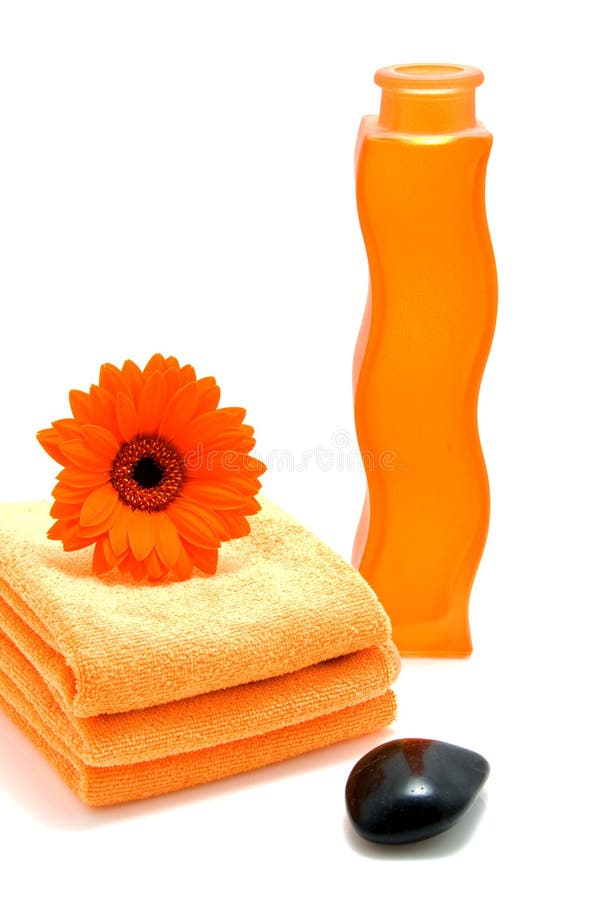Orange spa accessory stock image. Image of welness, cosmetic - 9862265