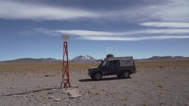 Orange Space Frame Metal Structure at a Border Post Stock Footage ...