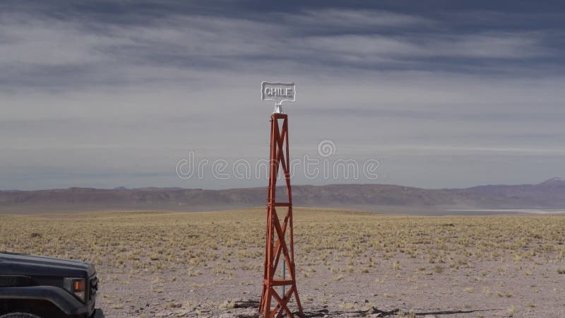 Orange Space Frame Metal Structure at a Border Post Stock Footage ...