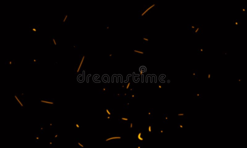 Orange Sparks for Overlay Textures. Abstract Fire Flake Background ...