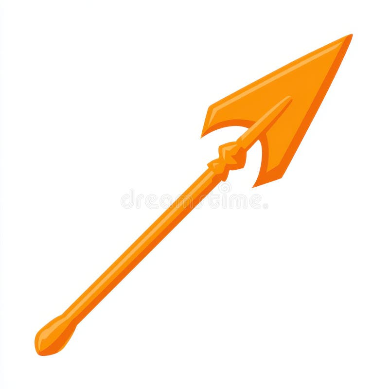 Orange Spear Illustration on White Background Stock Illustration ...