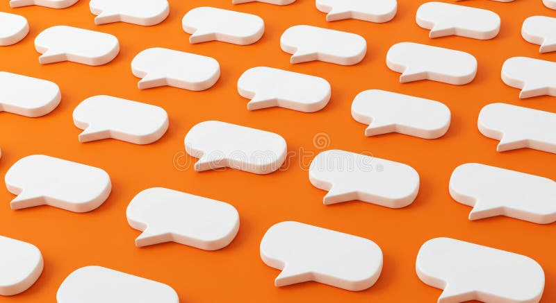 Orange Speech Bubble Repeating Pattern Background Stock Illustration ...