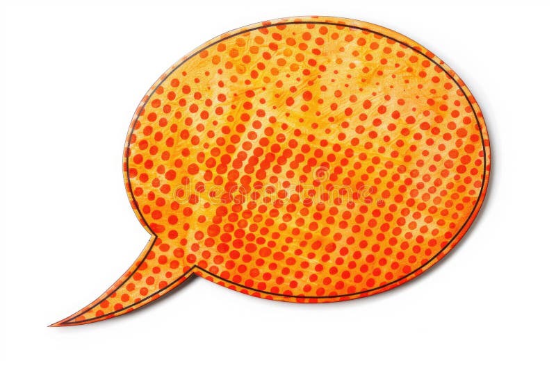 Orange Speech Bubble on a White Background, Suitable for Various ...