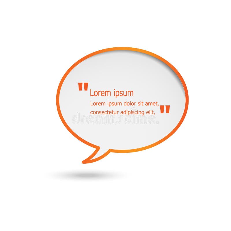 Orange Speech Bubbles Isolated on White Background Stock Vector ...