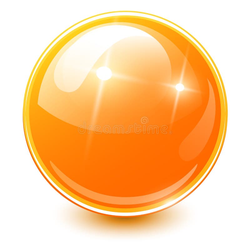 Orange Sphere with Orbit stock vector. Illustration of abstract - 4403557