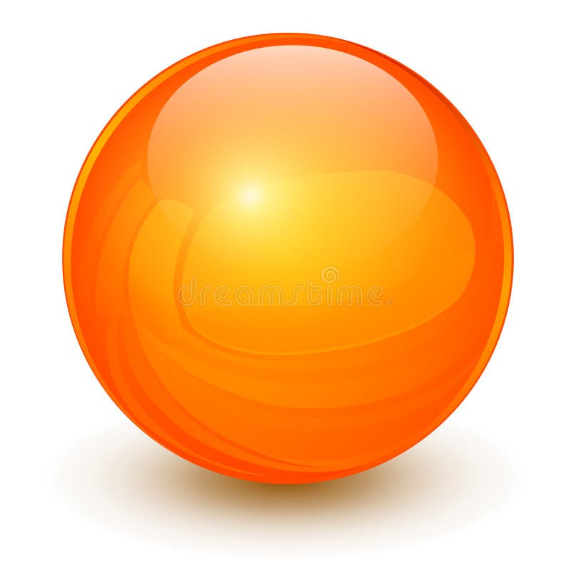 Orange Sphere with Orbit stock vector. Illustration of abstract - 4403557
