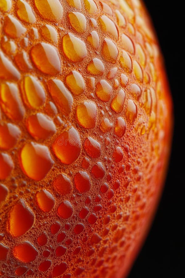 An Orange Sphere is Shown in Close Detail, Displaying Its Intricate ...