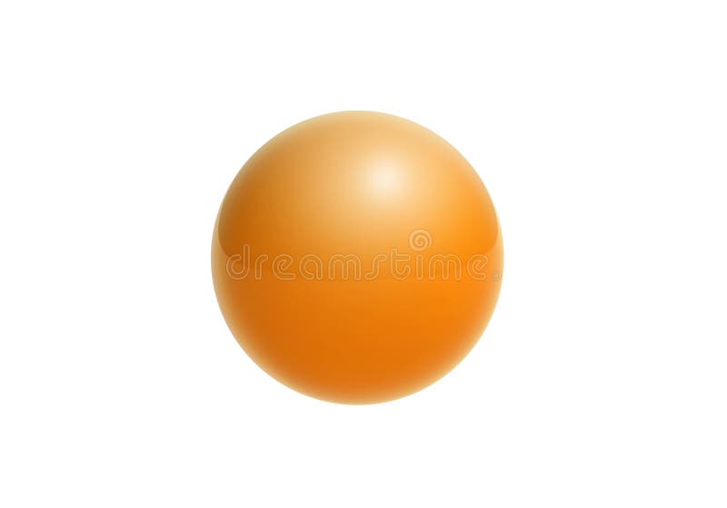 Orange Sphere on White Background Stock Illustration - Illustration of ...