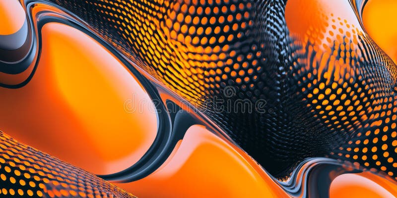 Orange Spherical Carbon Textures with a Vibrant, Glossy Surface ...