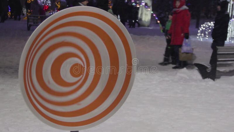 Orange Spinning Hypnotic Wheel Close Up. Hypnosis Spirals is a Way of ...