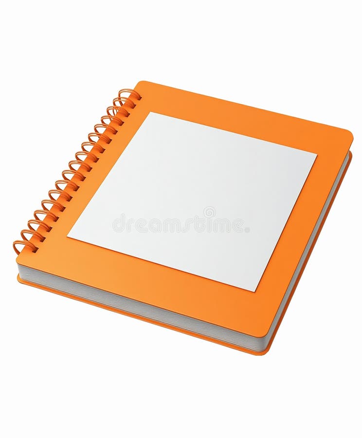 Orange Spiral Bound Notebook with Blank Pages for Note Taking and ...