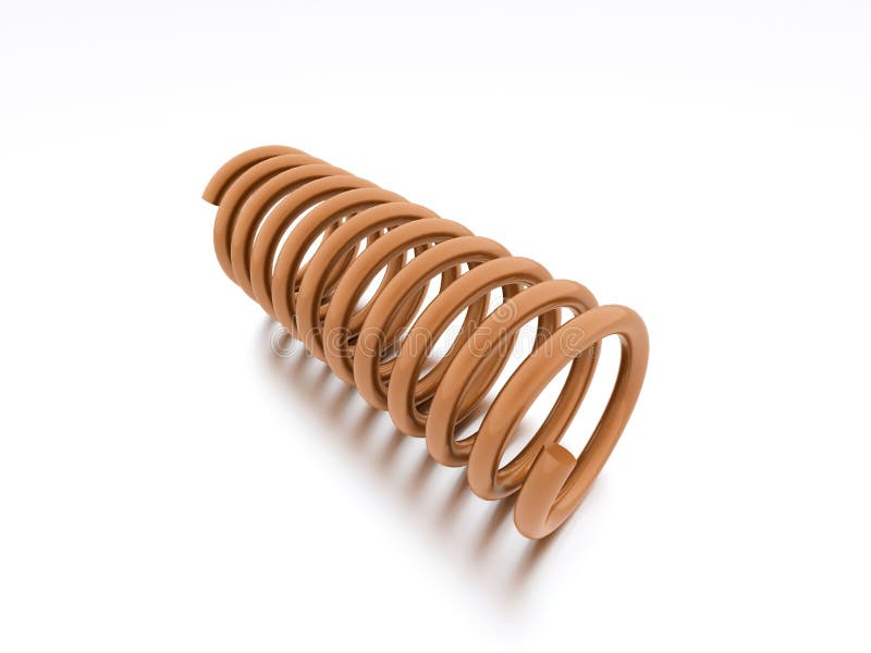 Orange Spiral String Rendered Isolated Stock Photo - Image of ...