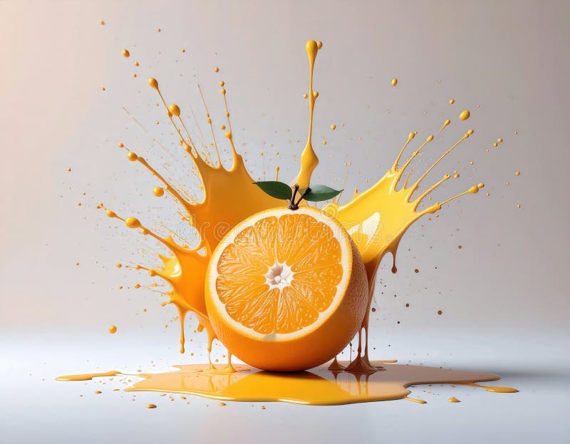 Orange Splash stock illustration. Illustration of plant - 384235243