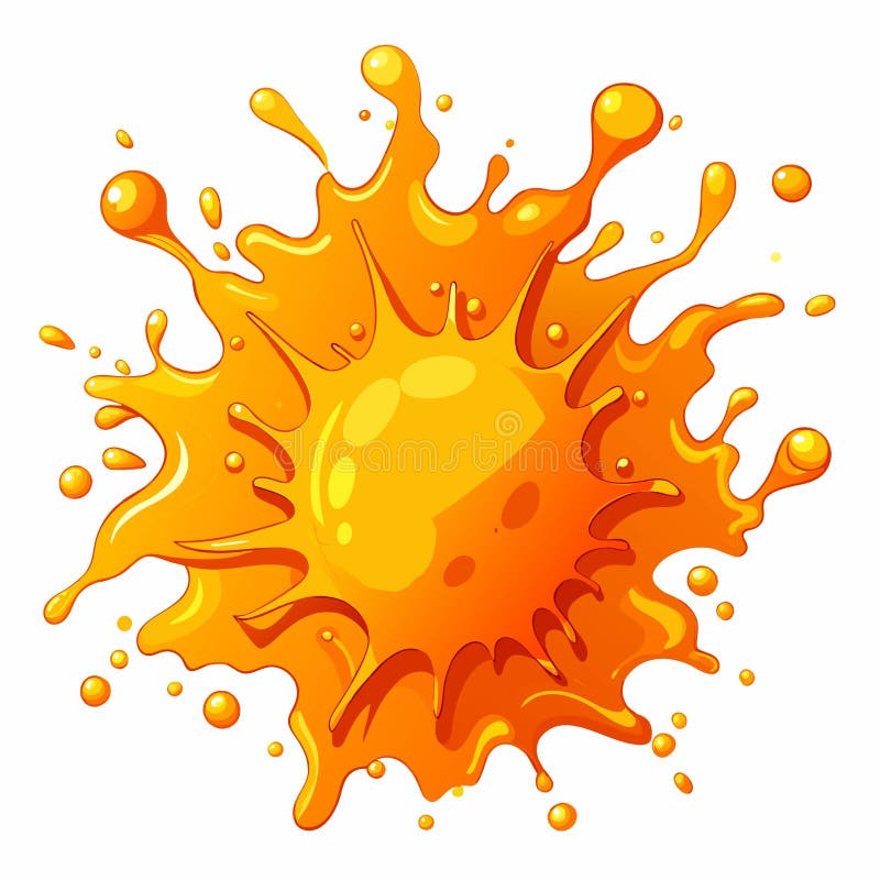 Orange Splash Vector stock vector. Illustration of food - 351658861